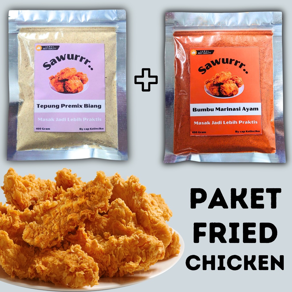 Jual Paket Bumbu Marinasi Fried Chicken dan Biang Tepung Fried chicken | Shopee Indonesia