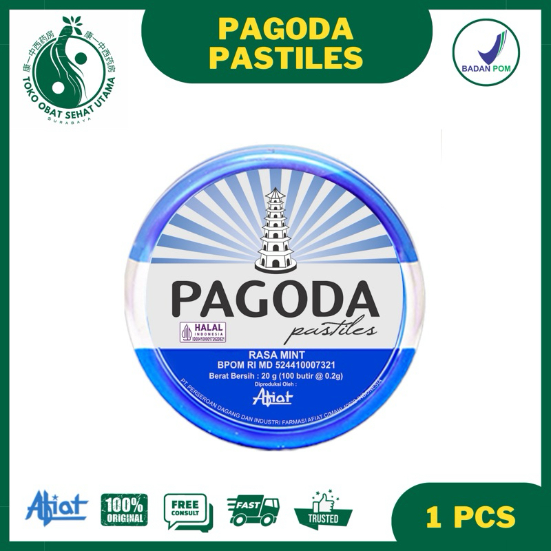 Jual PERMEN PAGODA PASTILES / RASA MINT / Permen Pelega Tenggorokan ...
