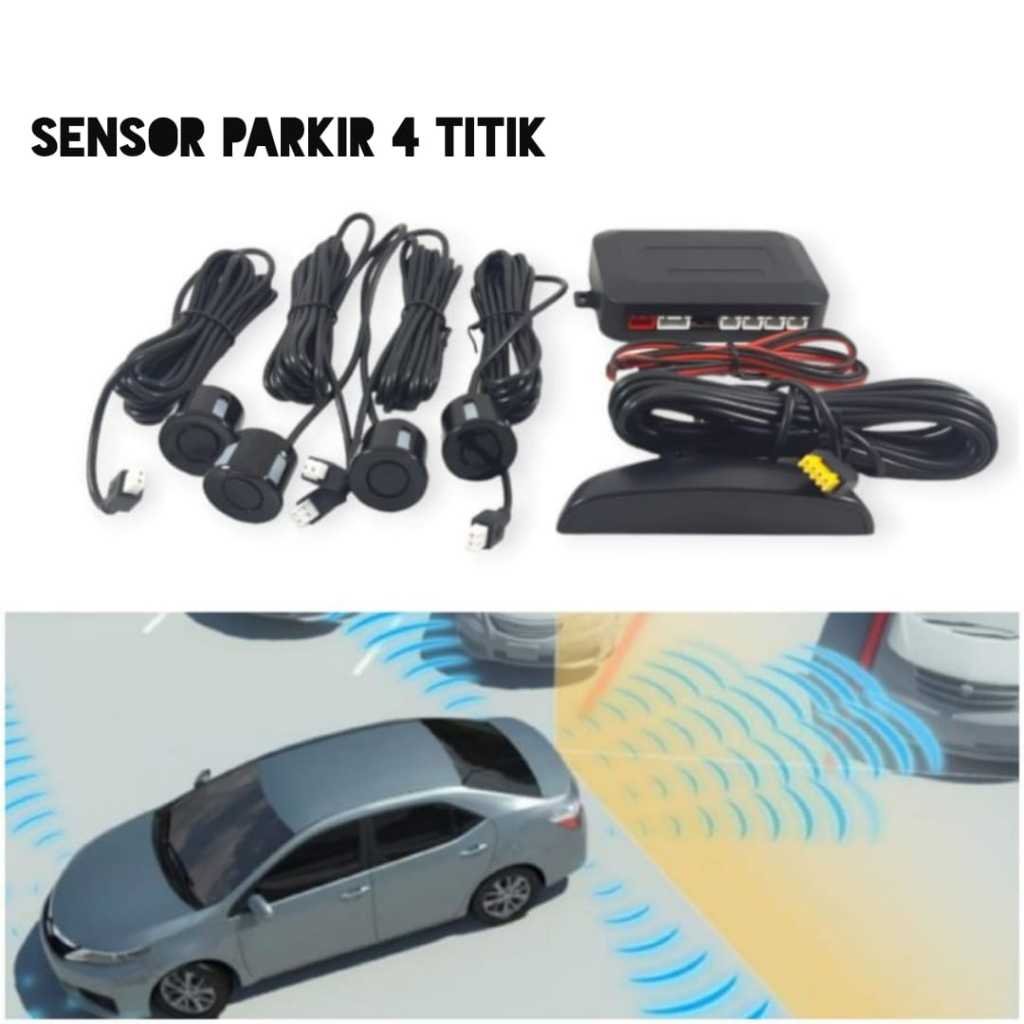 Jual SENSOR MUNDUR PARKIR 4 TITIK DISPLAY Universal 1Set - Bisa Untuk ...