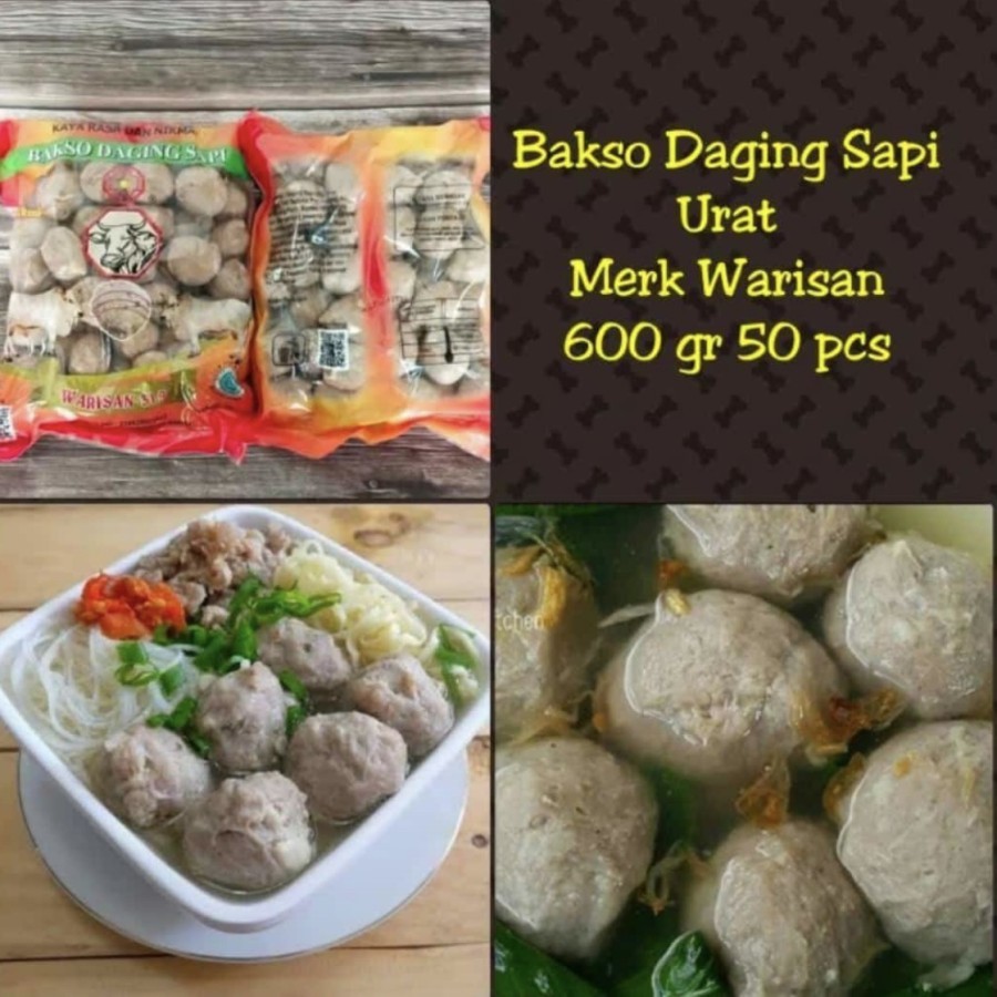 Jual Baso urat sapi bakso warisan 319 urat isi 50s original | Shopee ...