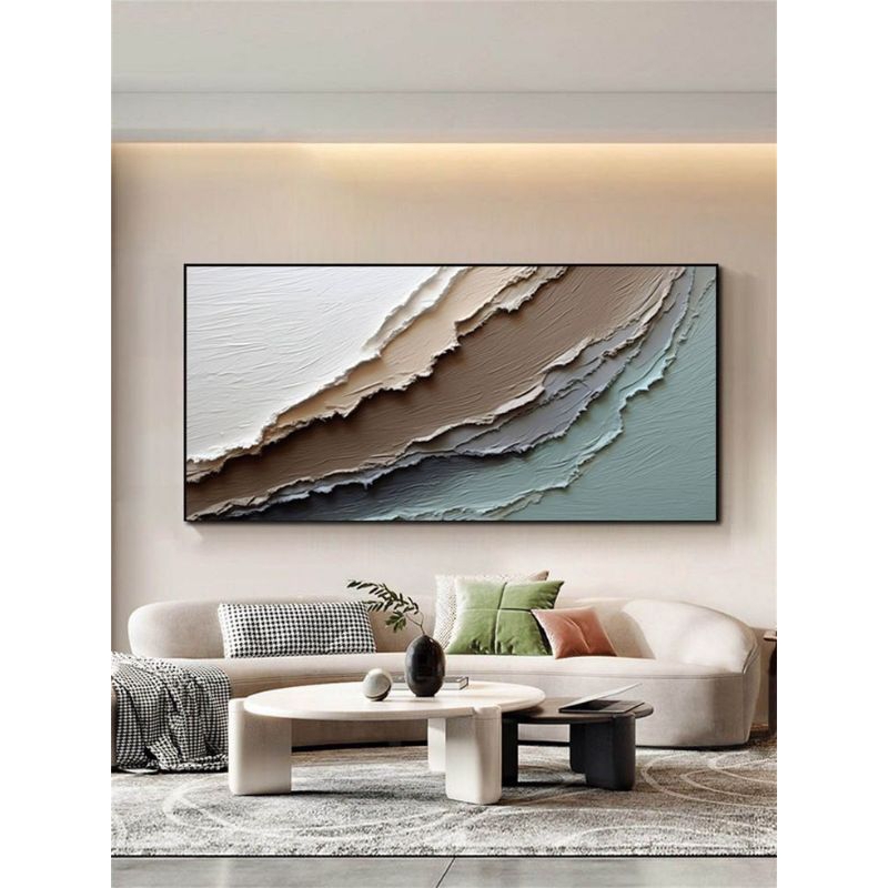 Jual lukisan dinding abstrak pantai aesthetic modern art | Shopee Indonesia