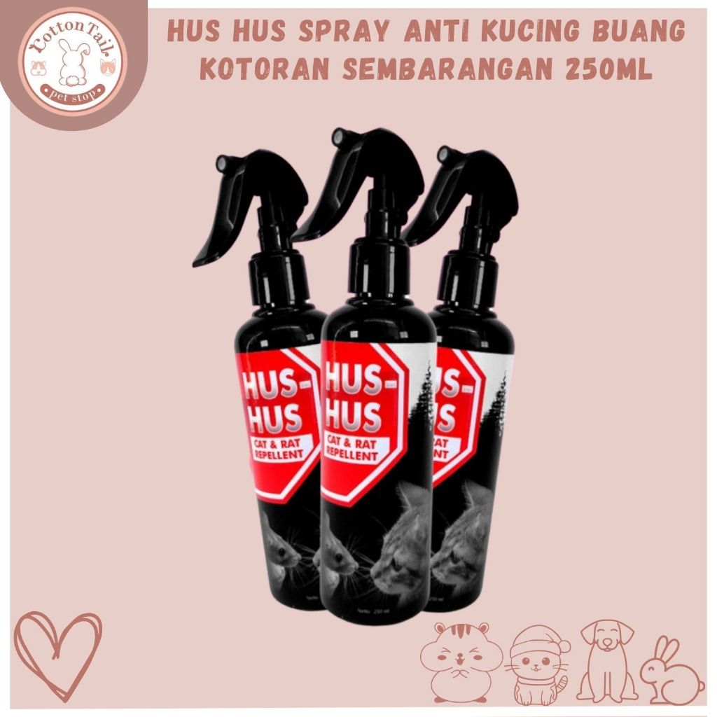 Jual HUS HUS 250ml RAT CAT Repellent Disinfectant - Spray Anti Kucing ...
