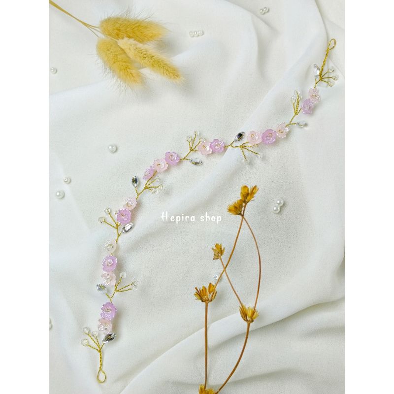 Jual headpiece bunga/headpiece Mutiara/headpiece hijab/bando hijab ...