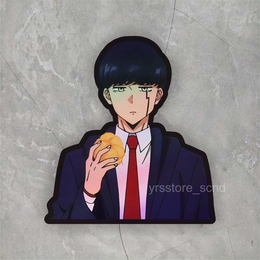 Jual Sticker Anime Hologram Mash Burnedead ukuran +- 5,6 cm sticker ...
