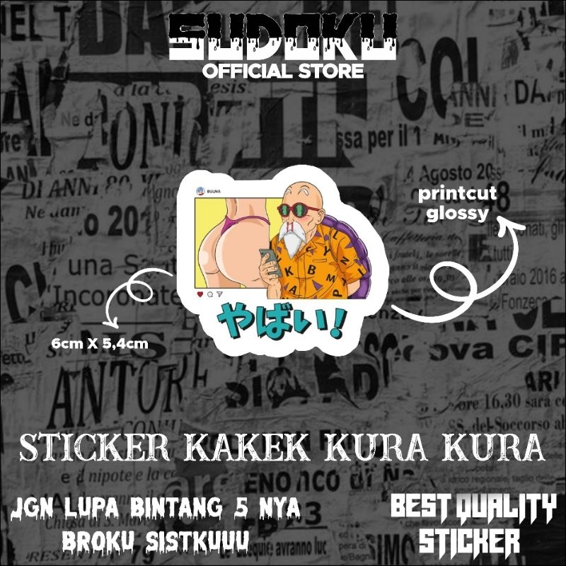 Jual STICKER STIKER PRINTING KAKEK KURA KURA DRAGON BALL|STICKER KARTUN ...