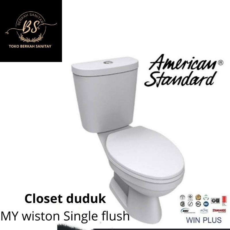 Jual Closet duduk Americand standar my wiston Single flush | Shopee Indonesia