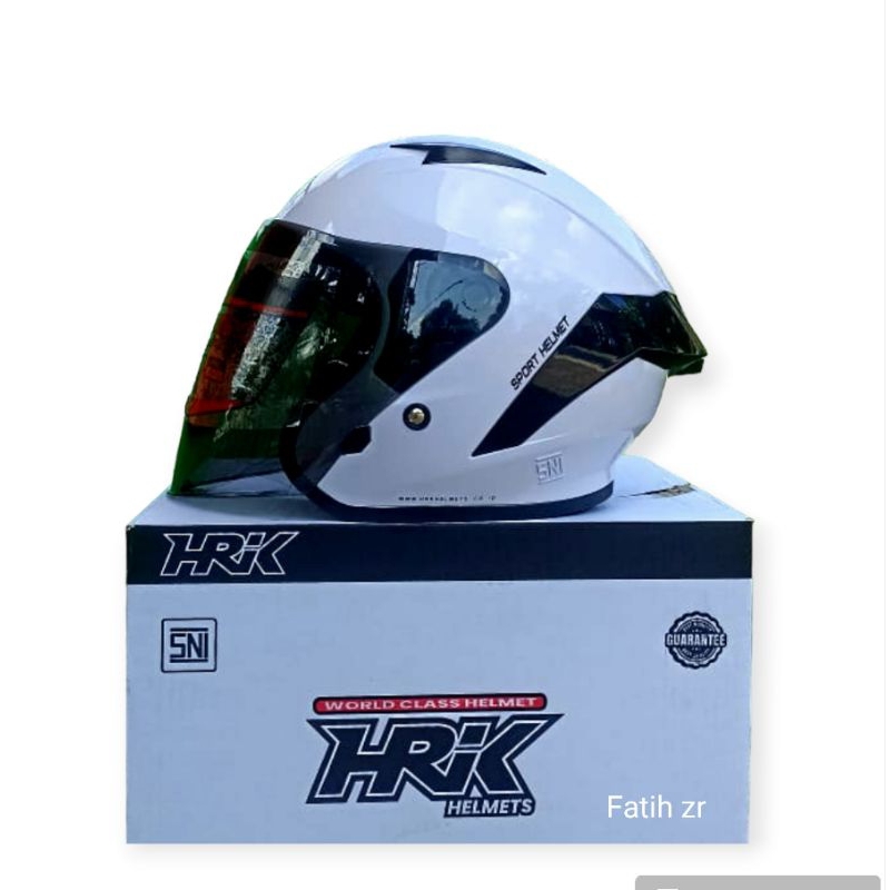Jual HELM HALFACE HRK SPORT ULTRON RR15 KACA VENOM FLAT SMOKE HITAM ...