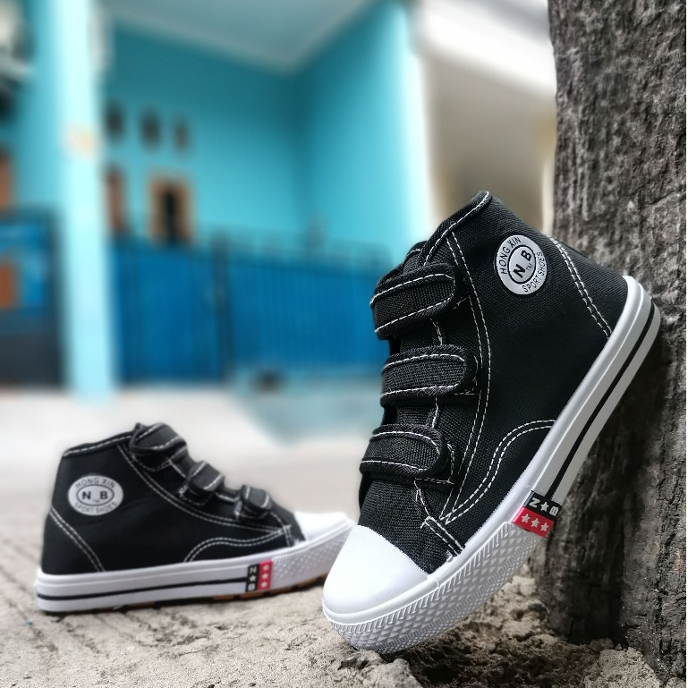 Jual Sepatu Anak sekolah NB Perekat Semi BOts High Quality Anak Laki ...