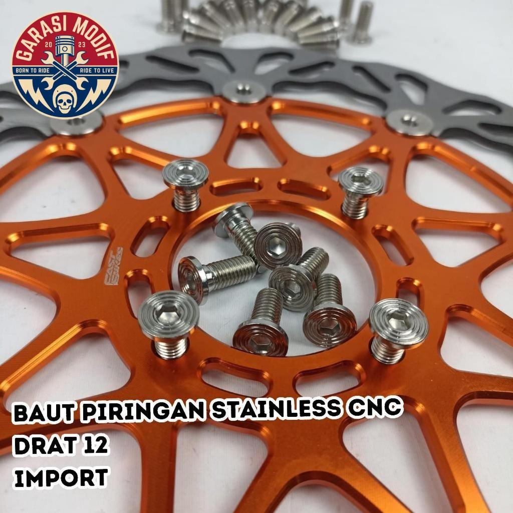 Jual BAUT PIRINGAN STAINLESS BAUT DISC STAINLESS SS DRAT 12 BAUT DISC CAKRAM CNC DRAT 12 ...