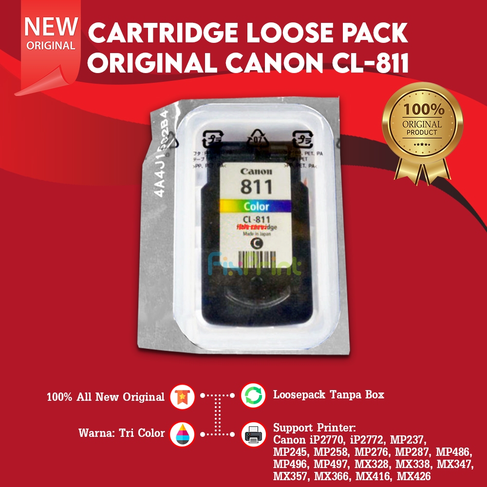 Jual Cartridge Canon CL811 Color New Original Loosepack Catridge CL-811 ...