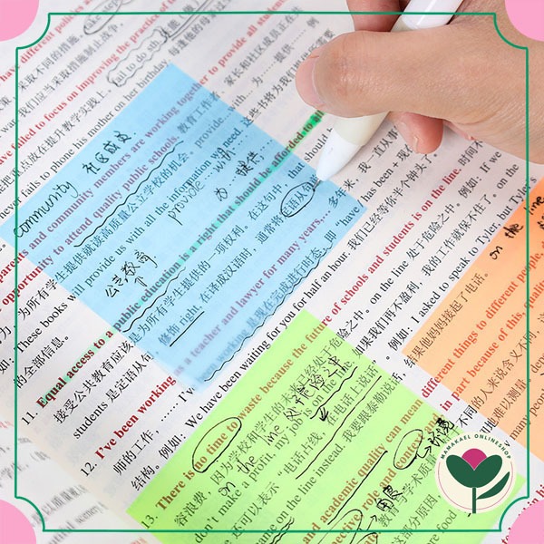 Jual Sticky notes transparan warna warni kertas memo untuk menulis ...