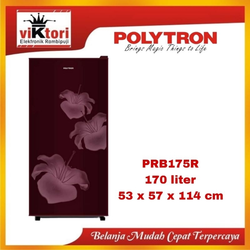 Jual KULKAS POLYTRON PRB177 PRB179 PRB175R / KULKAS 1 PINTU / LEMARI ES ...