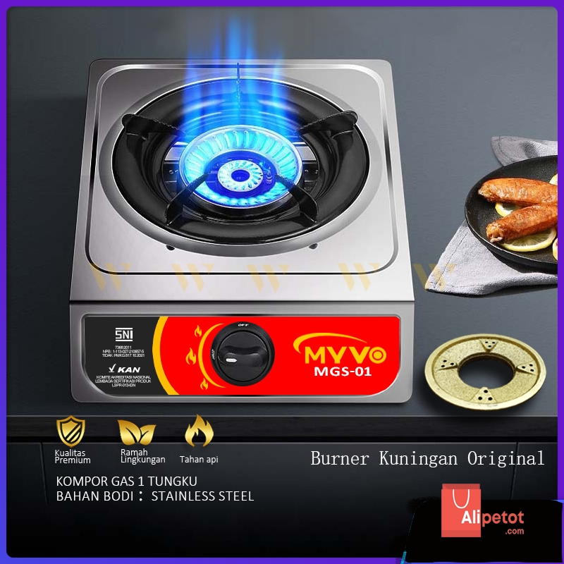 Jual MYVO SNI 1 Tungku Kompor Gas 01 Stainless / Portable Kompor ...