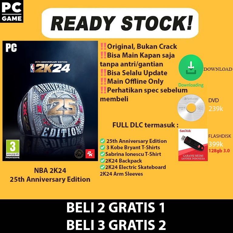 Jual NBA 2K24 25th Anniversary Edition PC Original | Shopee Indonesia