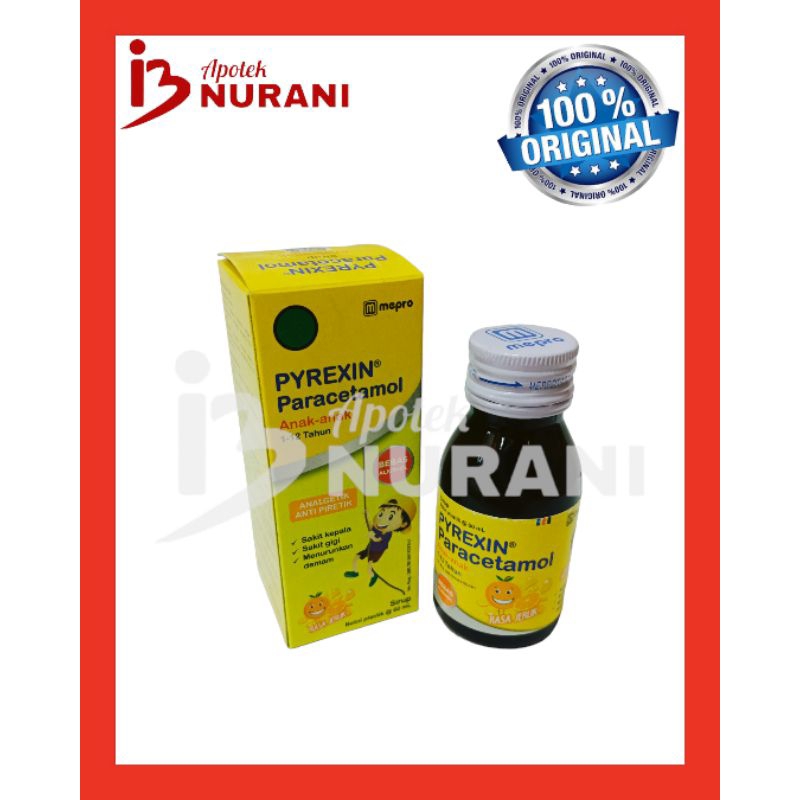 Jual PYREXIN SIRUP OBAT DEMAM, PUSING DAN NYERI BUAT ANAK | Shopee ...