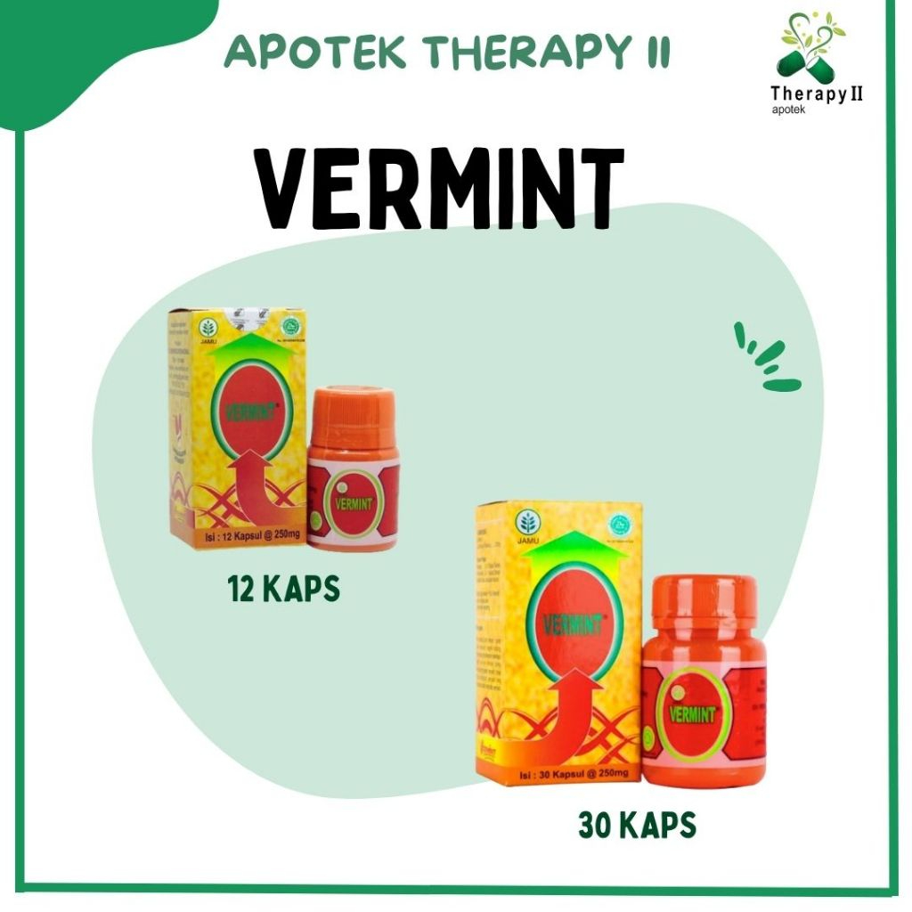 Jual VERMINT KAPSUL | OBAT CACING/OBAT TIPES | 12 KAPSUL & 30 KAPSUL ...