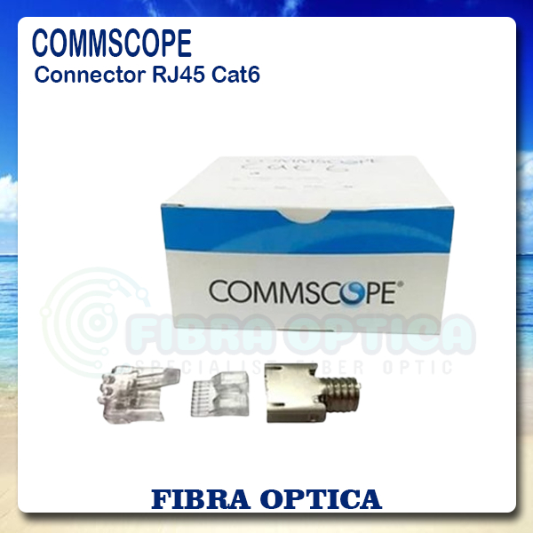 Jual Connector RJ45 UTP Cat6 Commscope / AMP Konektor Original 10|20|30 ...