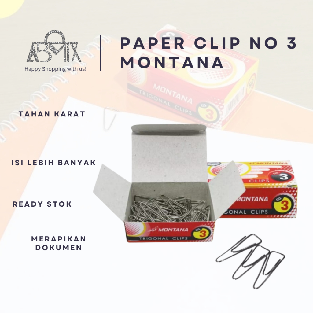 Jual Paper Clip / Klip No 3 Trigonal Klip Montana Papperclip | Shopee ...