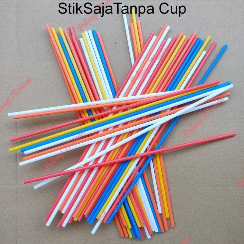 Jual 100 pcs stick only / stik tanpa cup balon tongkat penyangga ...
