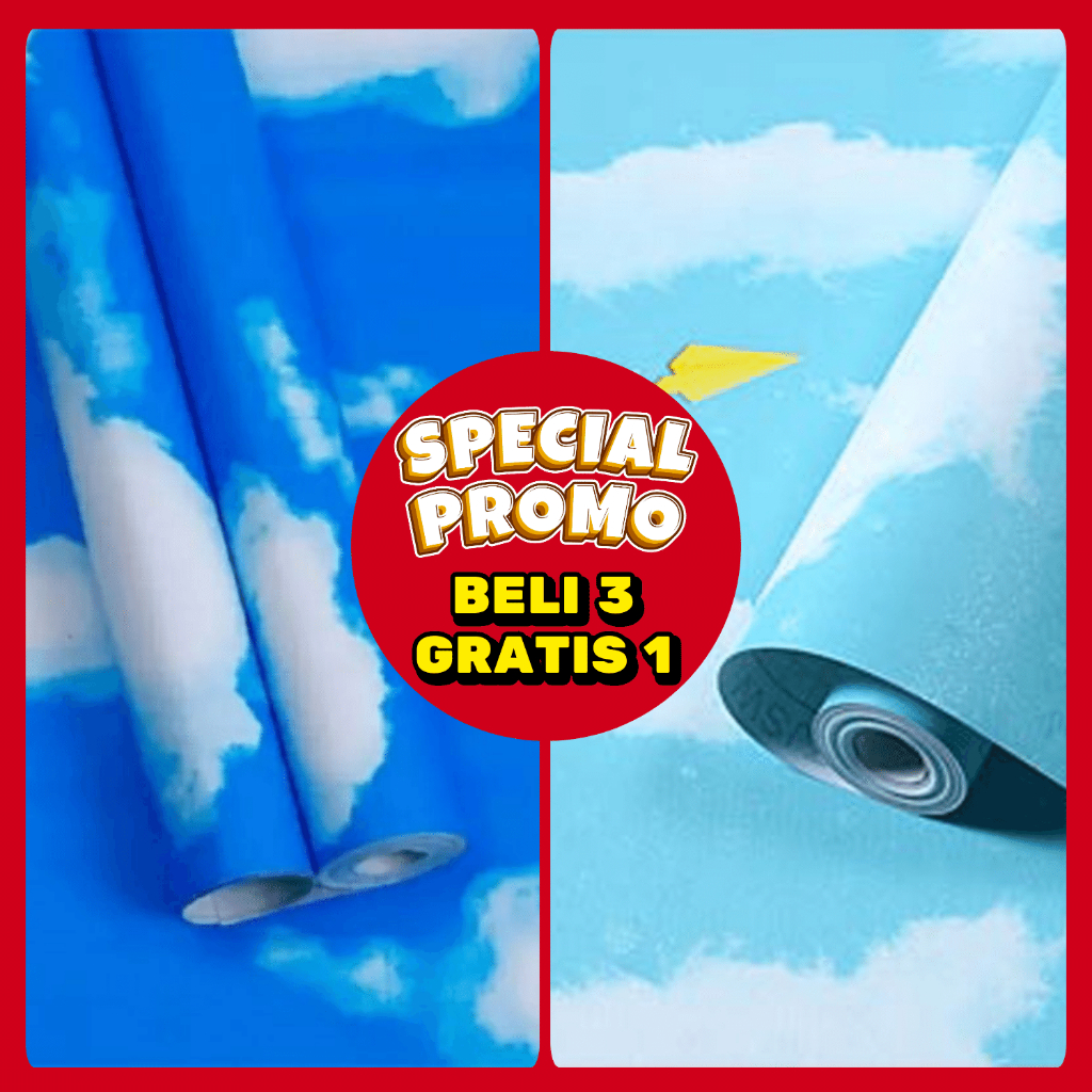 Jual PAKET PROMO Wallpaper Dinding Awan Wallpaper Awan Walpaper Awan ...