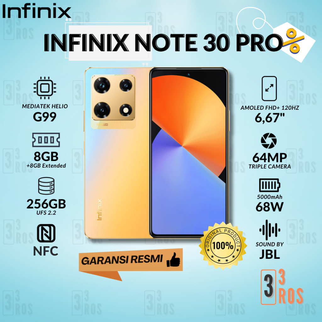 Jual Infinix Note 30 Pro 8/256 6.67" Amoled Wireless Charging Garansi ...