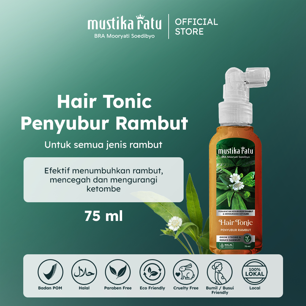 Jual Mustika Ratu Hair Tonic Ramuan Penyubur Rambut 75ml | Shopee Indonesia