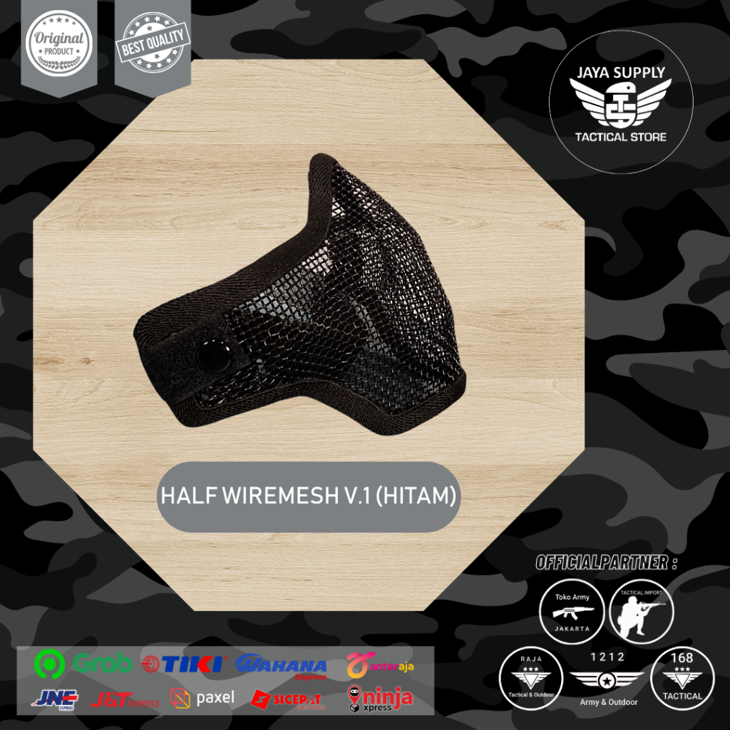 Jual Half Mask Wiremesh v.1 PDW Safety Masker Tactical Jaring Face ...