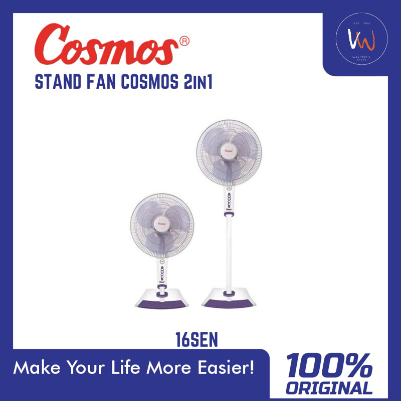 Jual Stand Fan Cosmos 2in1 16SEN / kipas 2 Fungsi / Kipas Angin ...