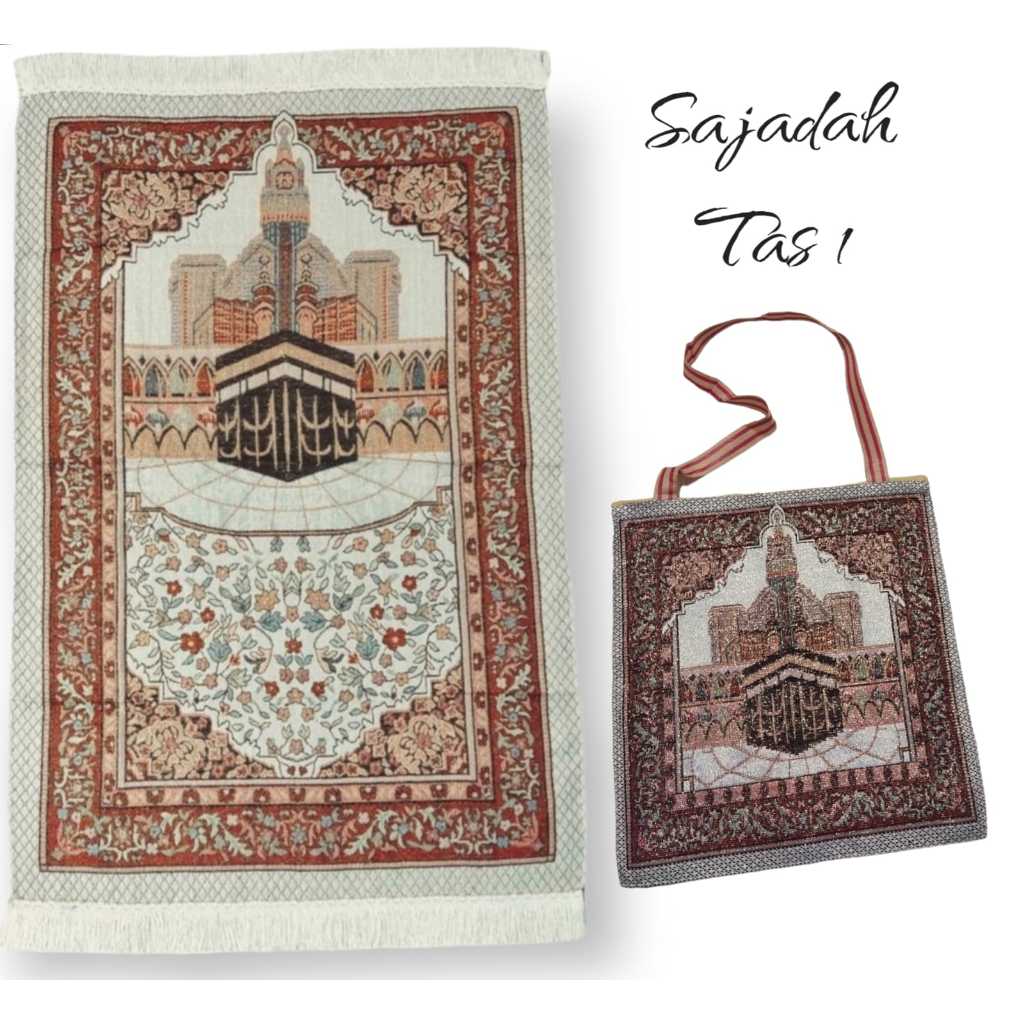Jual sajadah turkey rajut travel muslim dengan tas maupun tanpa tas ...