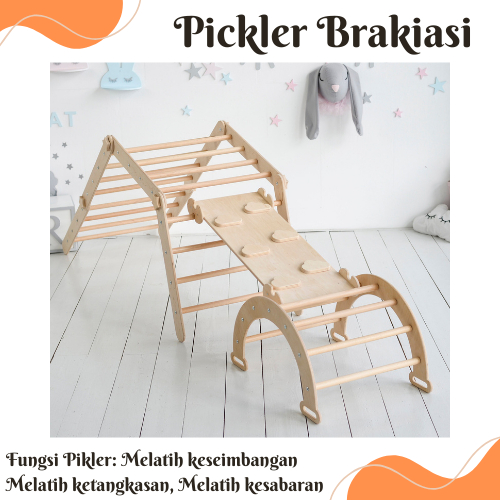 Jual Pikler kayu 1 set isi 3 brakiasi mainan anak anak / pikler kayu ...