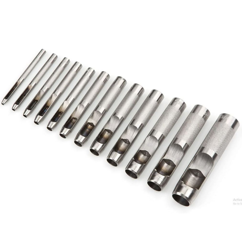 Jual Alat Pembolong Kulit / 12 Pcs Plong Ponchi - Leather Hollow Punch ...