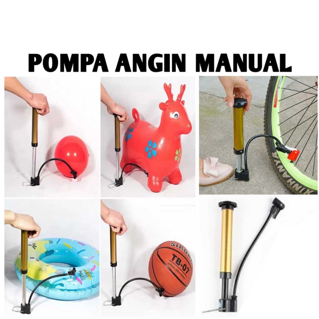 Jual Pompa Angin Portable Mini Manual Ban Sepeda Motor Balon Bola Kasur ...