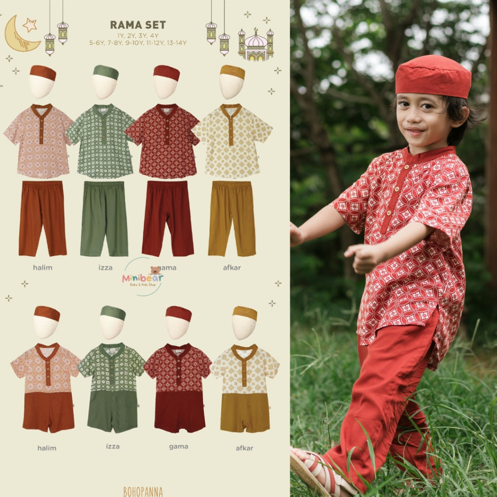 Jual Bohopanna Rama Set | baju muslim anak | Shopee Indonesia
