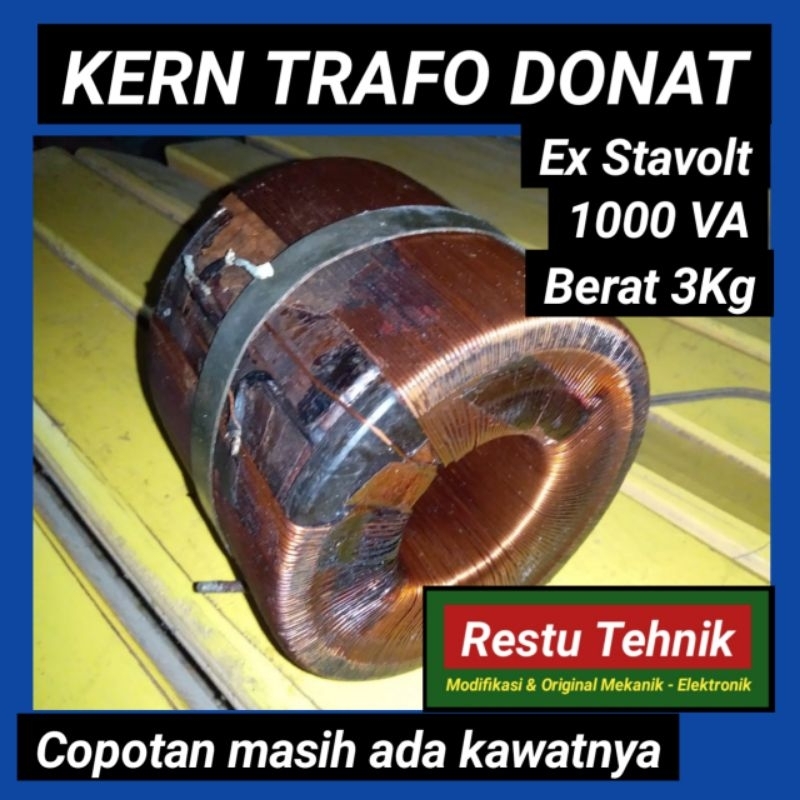 Jual KERN TRAFO DONAT ex Stavolt 1000Va | Shopee Indonesia