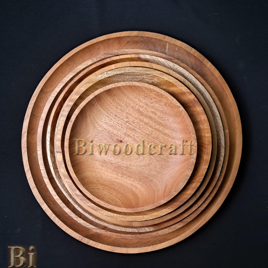 Jual L - Biwood Piring Kayu jati piring kayu mahoni 15,18,20,23,25 dan ...