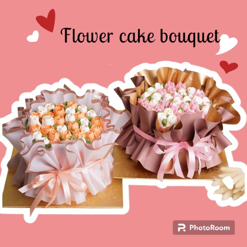 Jual flower cake bouquet - hampers cake bunga cantik murah - hampers ...