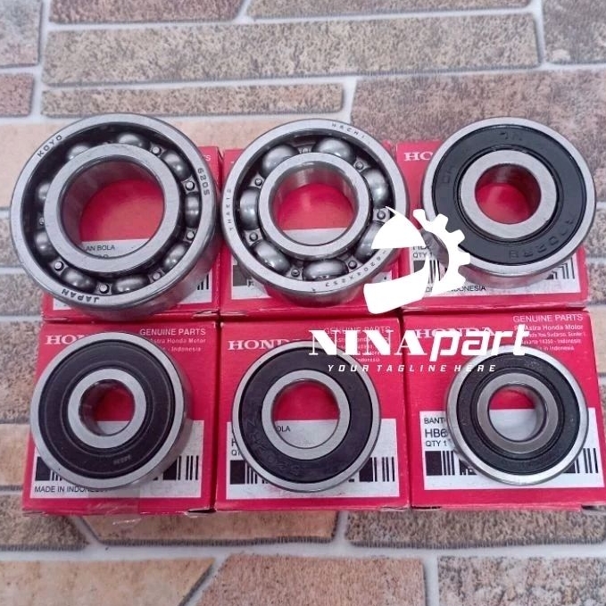 Jual Bearing Laher Rasio Set 6pcs Gear box Honda Vario 125 150 PCX 125 ...