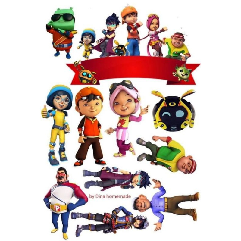 Jual Cetak Topper Kue, Topper Karakter Boboiboy Super Murah | Shopee ...
