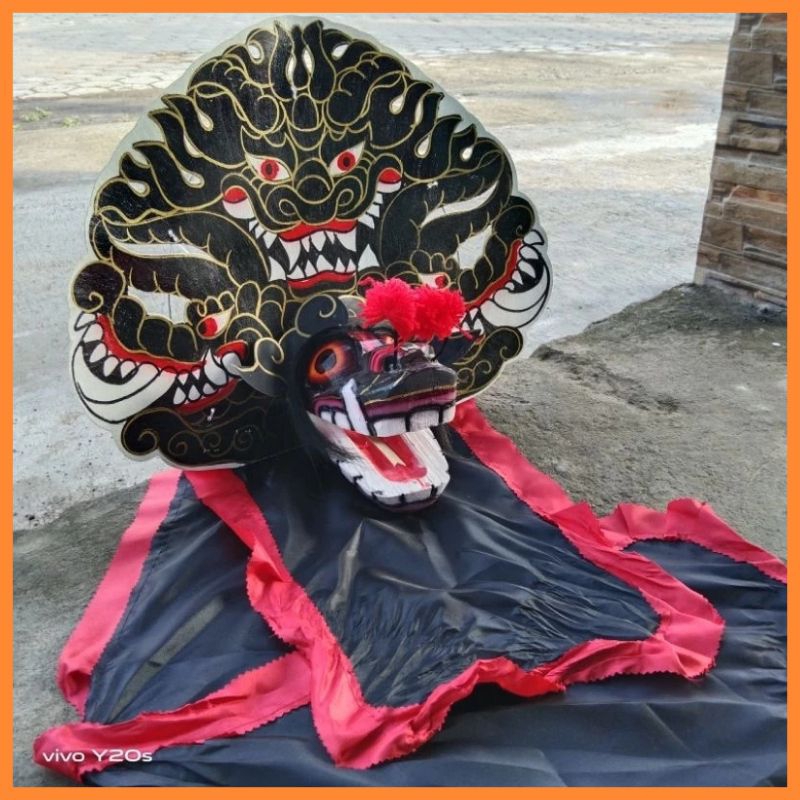 Jual Caplokan barongan devil kayu Casper hitam no.2 anak 5-10 tahun ...
