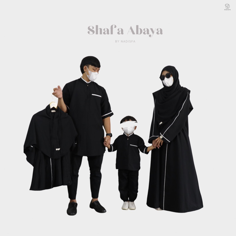Jual NADISFA - Shafa One Set Family Black | Paket Sarimbit Keluarga ...