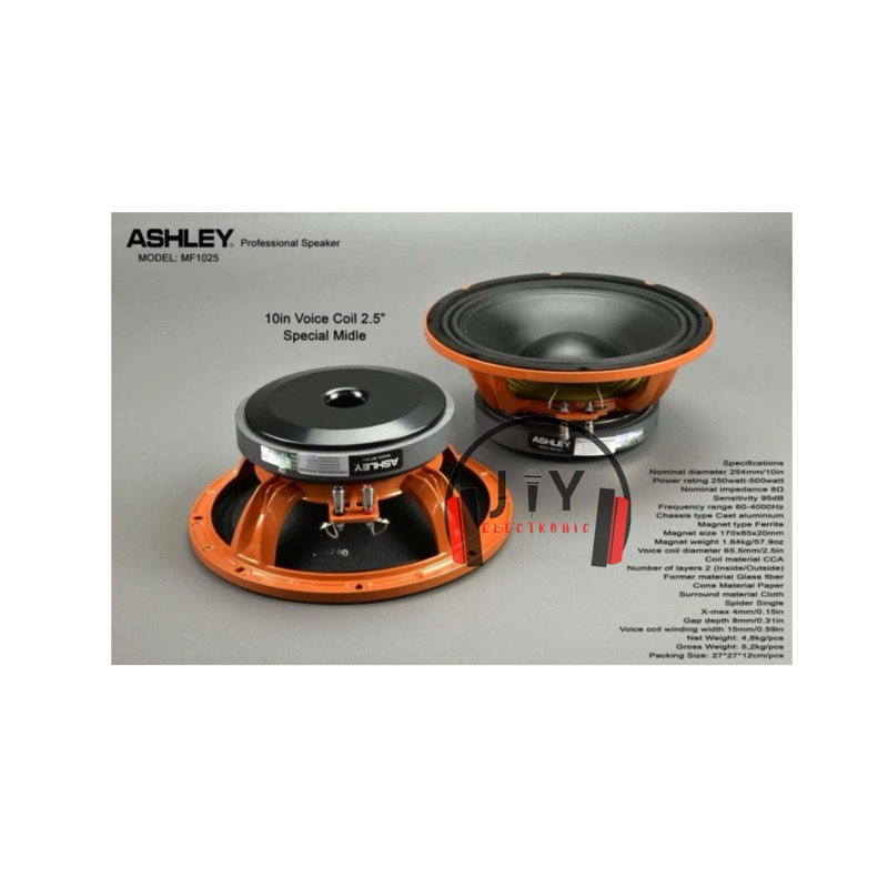 Jual Speaker Ashley 10 inch MF1025 MF-1025 MF 1025 Original | Shopee ...