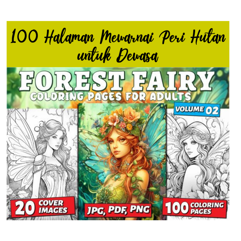 Jual 100 Halaman Mewarnai Peri Hutan untuk Dewasa Vol-2 | Shopee Indonesia