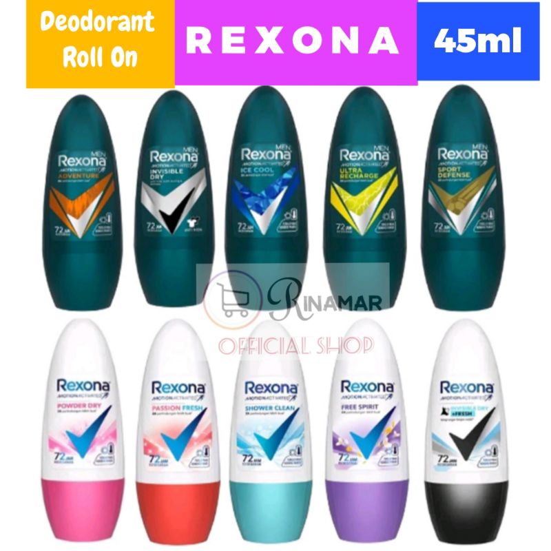 Jual Rexona Deodorant Roll On Female/Male Variants 45ml | Shopee Indonesia