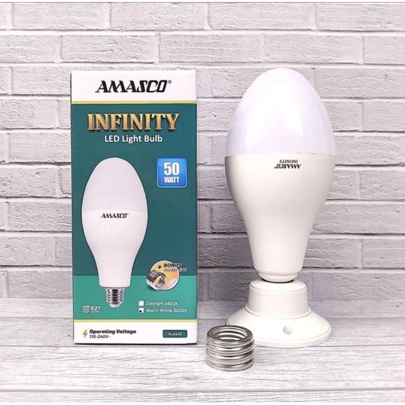 Jual LAMPU LED MERCURY 50 WATT E27 E40 CAHAYA PUTIH DAN KUNING AMASCO ...