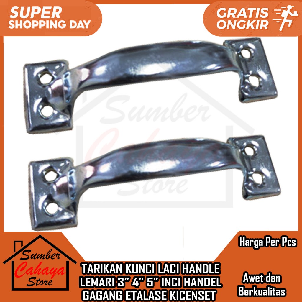 Jual KZK Handle Pintu Laci Gagang Pegangan Lemari Jendela Rrt 3" 4" 5 ...
