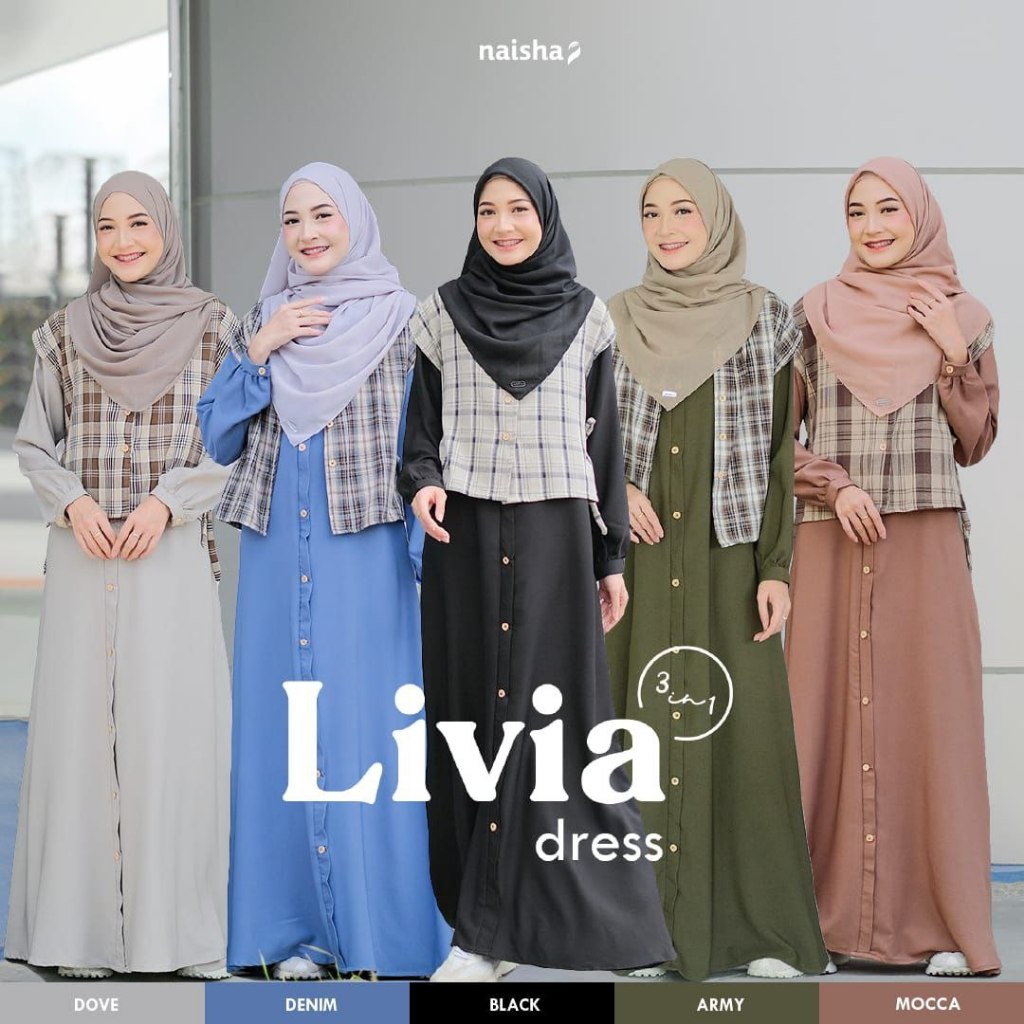 Jual NAISHA OFFICIAL- GAMIS + ROMPI LEPAS PASANG - Dress Overall GAMIS ...