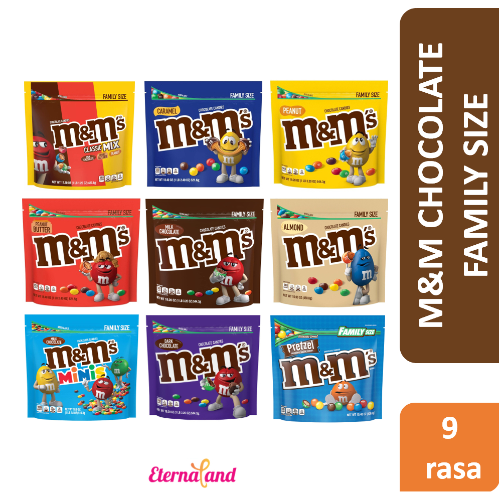 Jual M&M Chocolate Family Size - cokelat mnm | Shopee Indonesia