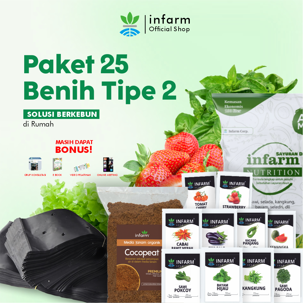 Jual INFARM - Paket Lengkap 25 Jenis Benih Tipe 2 Paket Tanam Praktis ...