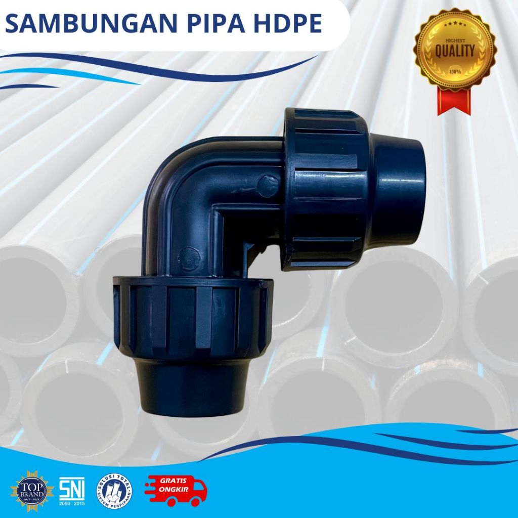 Jual Sambungan siku pipa hdpe 3 inch 90 mm - elbow hdpe | Shopee Indonesia