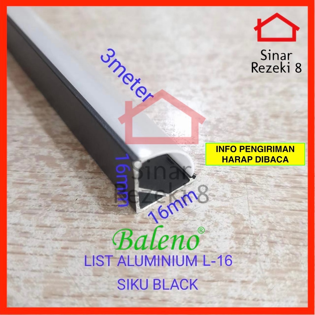 Jual List Lampu LED Strip PUTIH Siku / Rumah Lis Cover Casing Aluminium ...